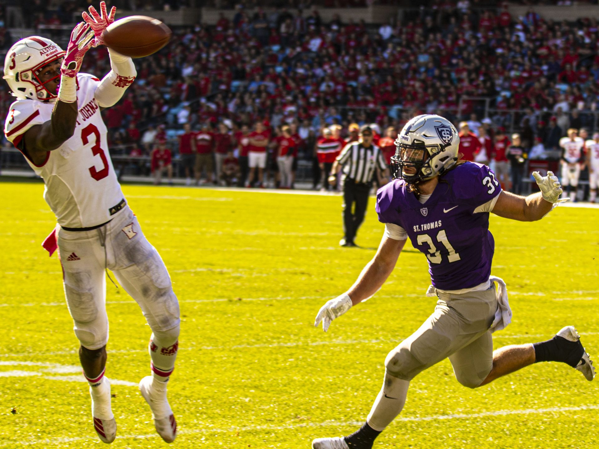 PHOTO & VIDEO: St. Thomas football falls to St. John’s 38-20 in rivalry ...
